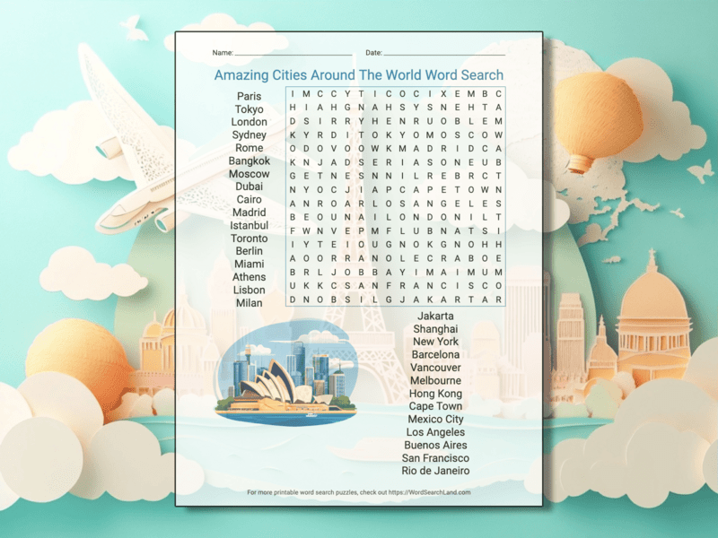 Printable & Online Word Search Puzzles - Word Search Land