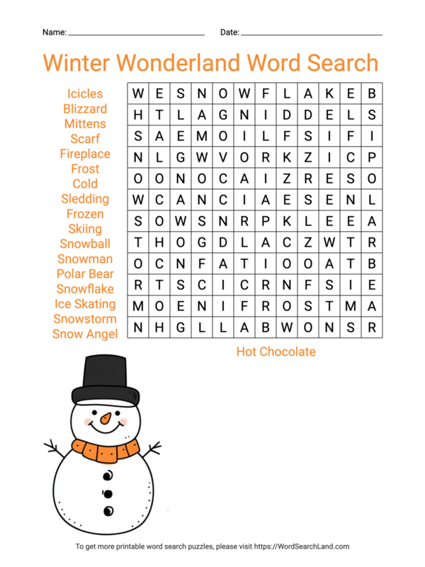 Printable Christmas Word Search Puzzles (PDF & PNG) - Word Search Land
