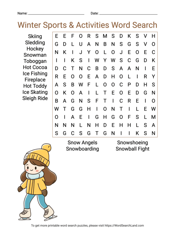 Printable Christmas Word Search Puzzles (PDF & PNG) - Word Search Land