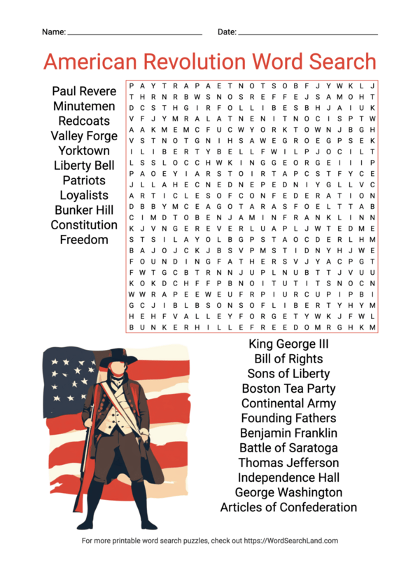Printable History Word Search Puzzles (PDF & PNG) - Word Search Land
